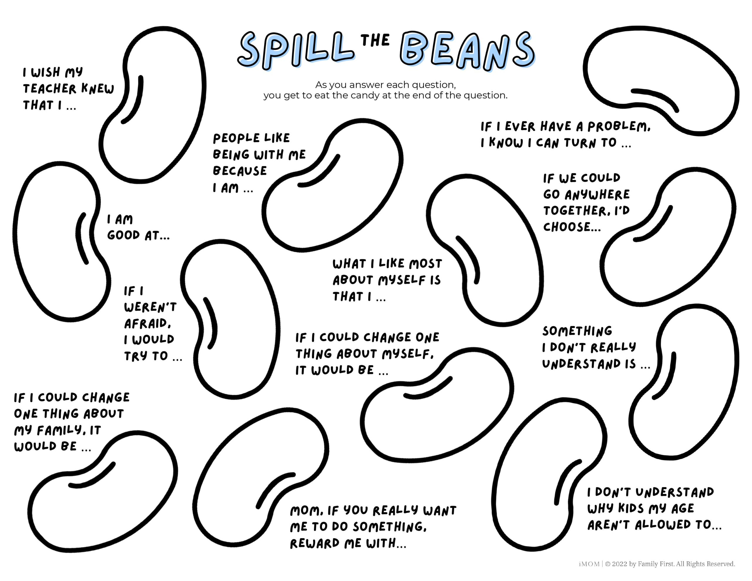 Spill the Beans Activity – FICS Trauma Informed Care